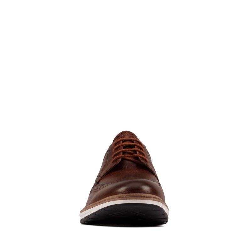 Мужские дерби брогированные Clarks Chantry Wing 26155074, коричневые